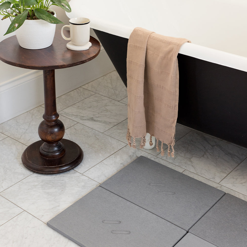 Large Stone Bath Mat - Alta | Quick-Drying Diatomaceous Earth Mat ...