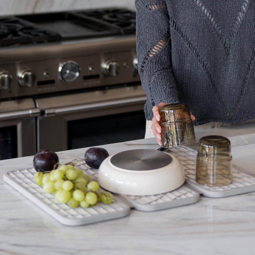 Stone Dish Drying Mat | Antimicrobial & Foldable | Dorai Home