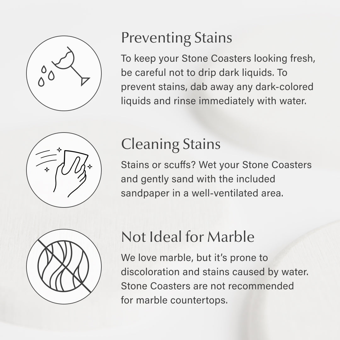 Stone Coaster Set | Modern & Instant Drying | Dorai Home